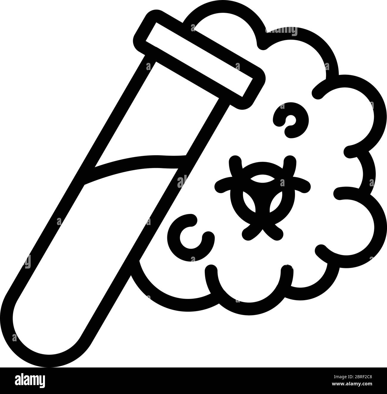 Biohazard test tube smoke icon, outline style Stock Vector Image & Art ...