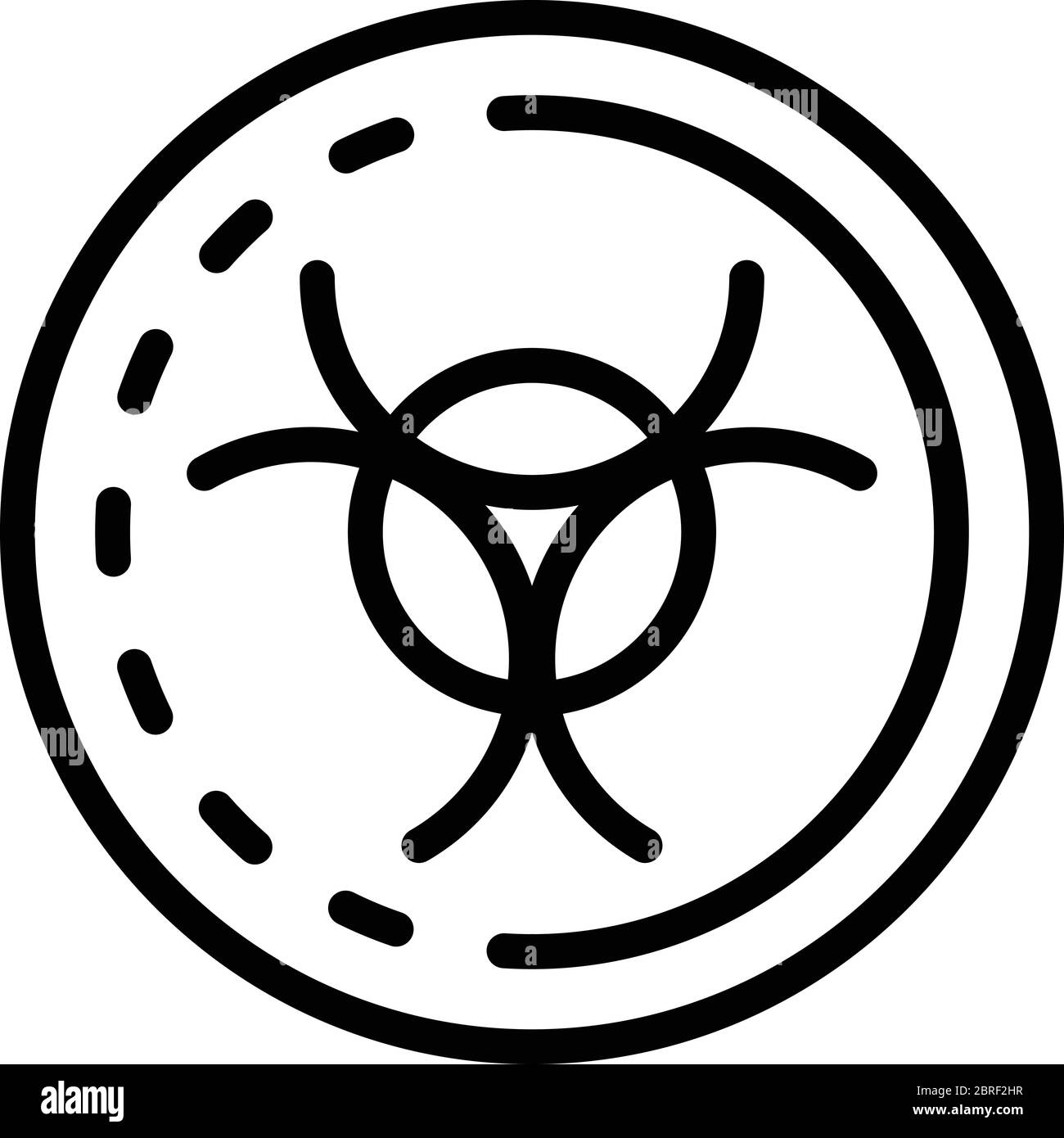 Biohazard sign icon, outline style Stock Vector Image & Art - Alamy
