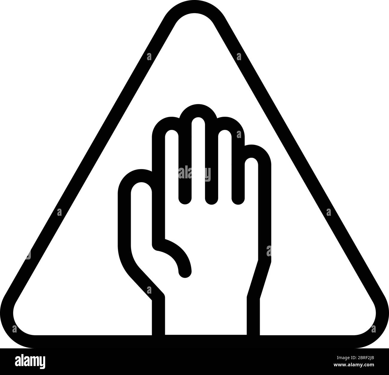 Biohazard hand sign icon, outline style Stock Vector Image & Art - Alamy