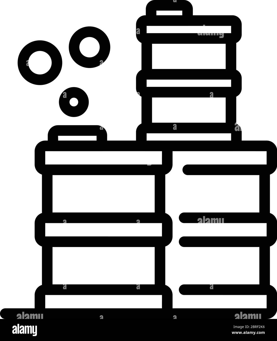 Radioactive waste storage barrels Stock Vector Images - Alamy
