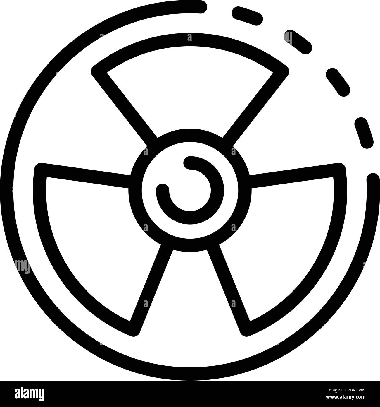 Nuclear sign icon, outline style Stock Vector Image & Art - Alamy