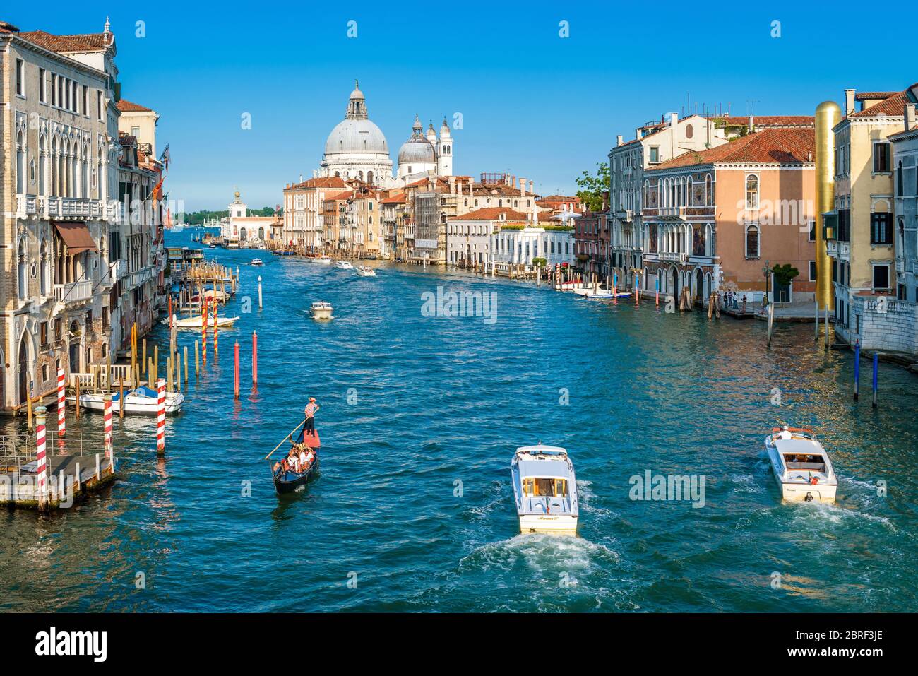 Venice - May 18, 2017: Nice panoramic view of the famous Grand Canal in ...