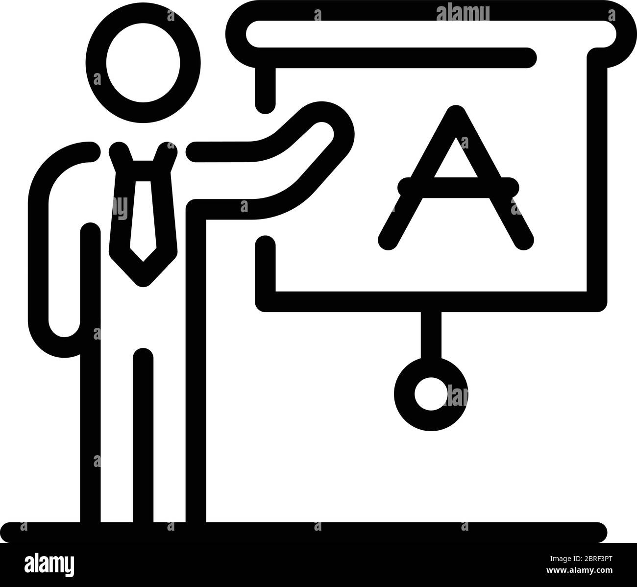 Foreign language school teacher icon, outline style Stock Vector Image ...