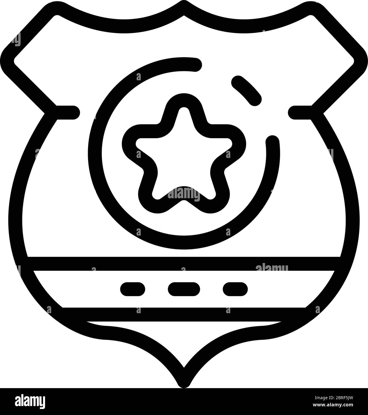 Police badge icon, outline style Stock Vector Image & Art - Alamy