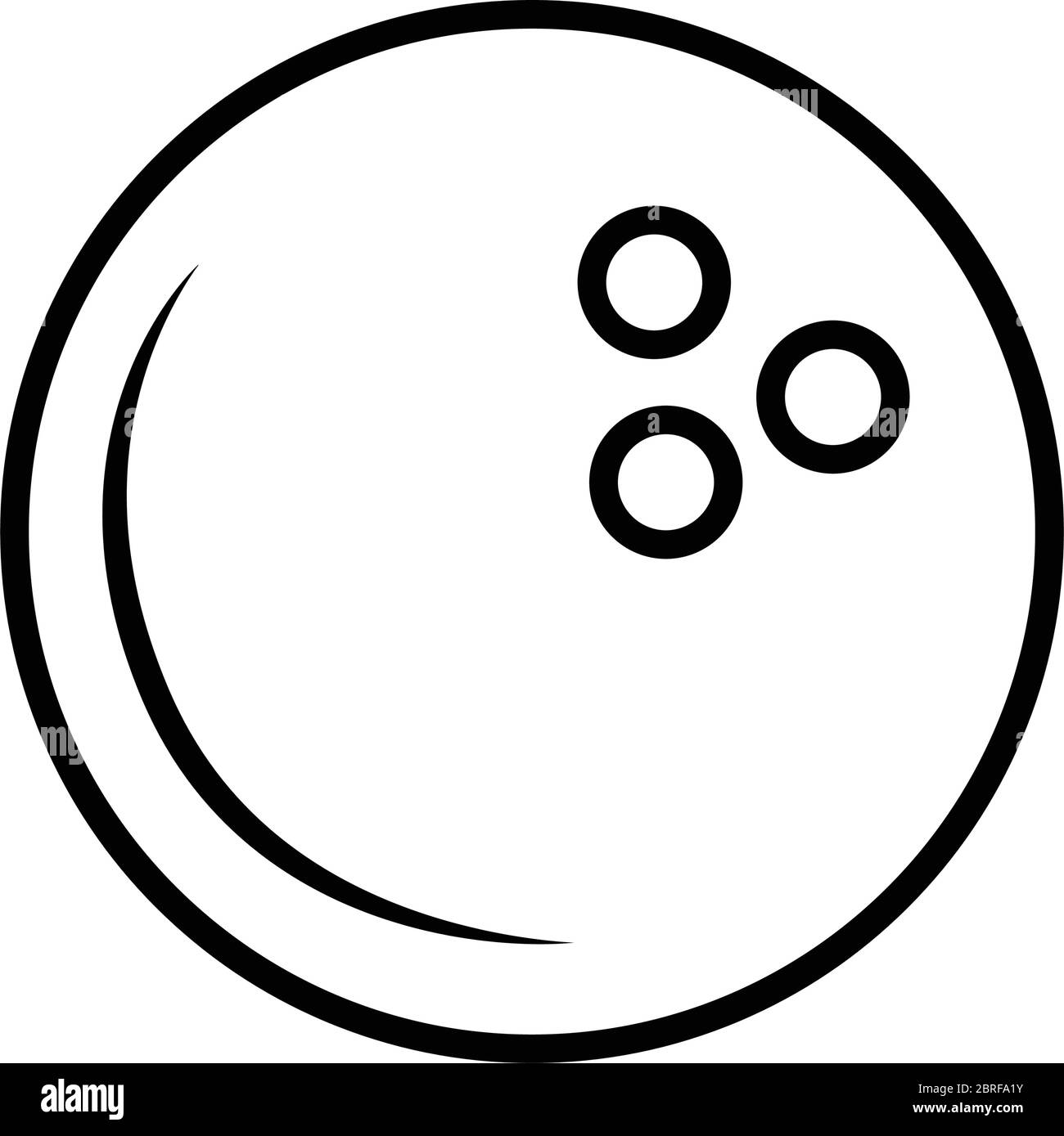 Bowling ball icon line flat vector illustration isolated on white Stock ...