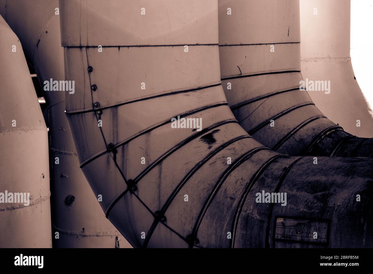 Pipeline and pipe rack of petroleum industrial plant. Offshore Industry ...