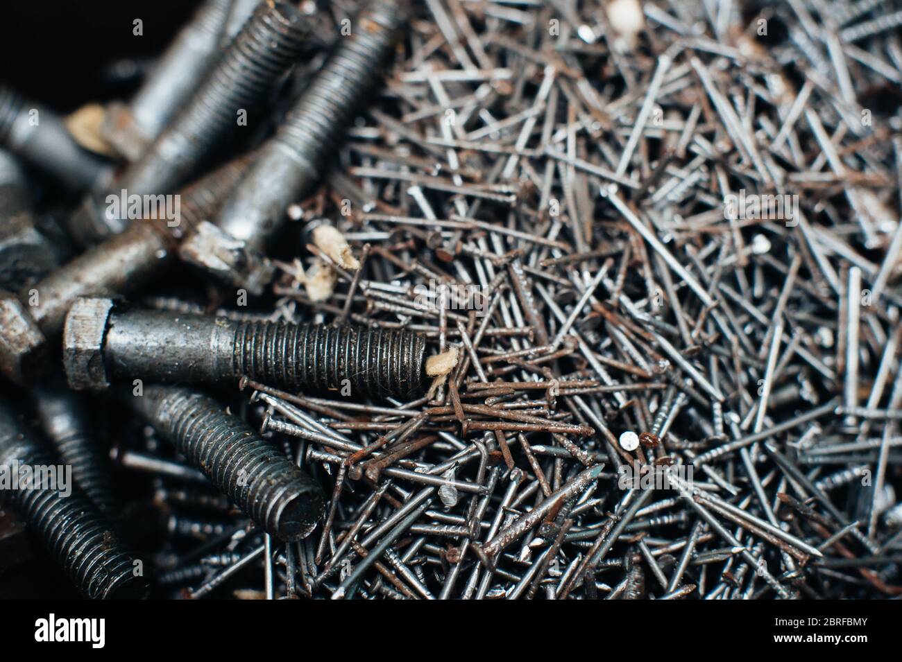 Scrap metal nail screw hi-res stock photography and images - Alamy
