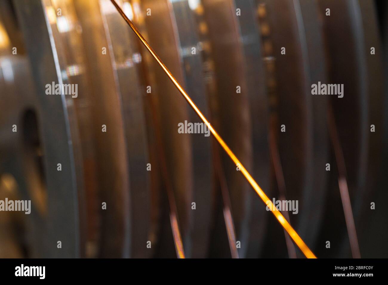 Production of cable wire at cable factory close up Stock Photo - Alamy