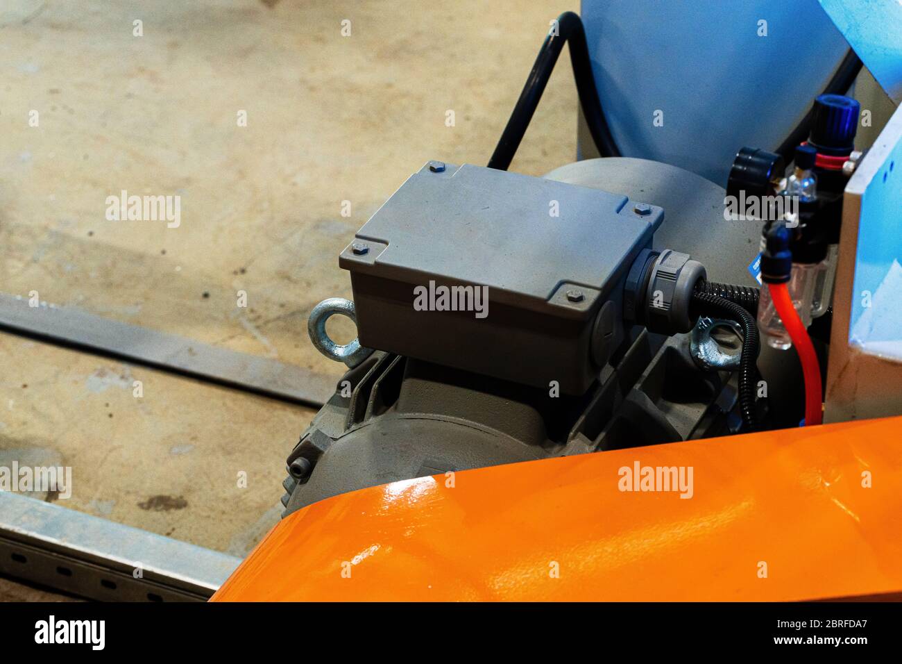 Industrial factory compressor for production line close up Stock Photo ...