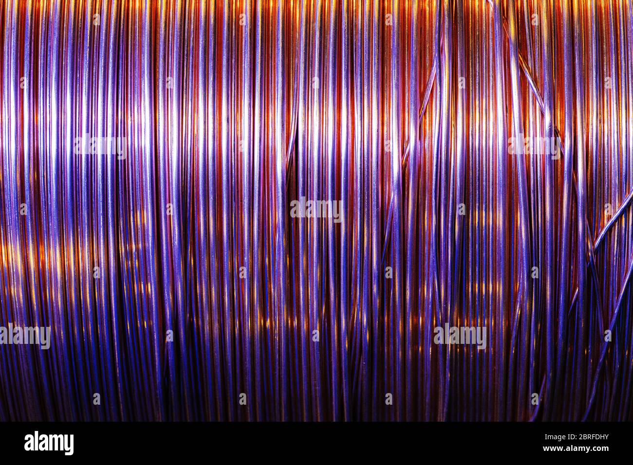 Production of copper wire, cable in reels at factory. Cable factory ...