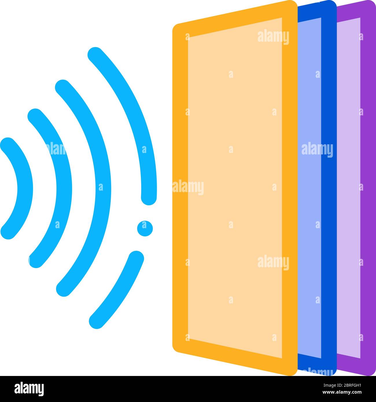 sound heading for door icon vector outline illustration Stock Vector ...