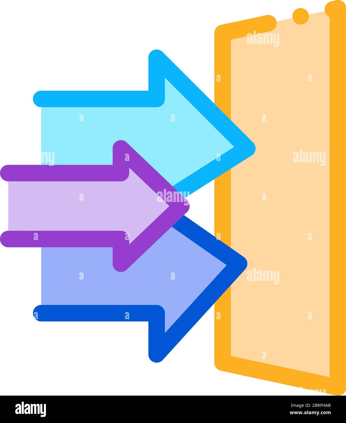 sound coming in door icon vector outline illustration Stock Vector ...