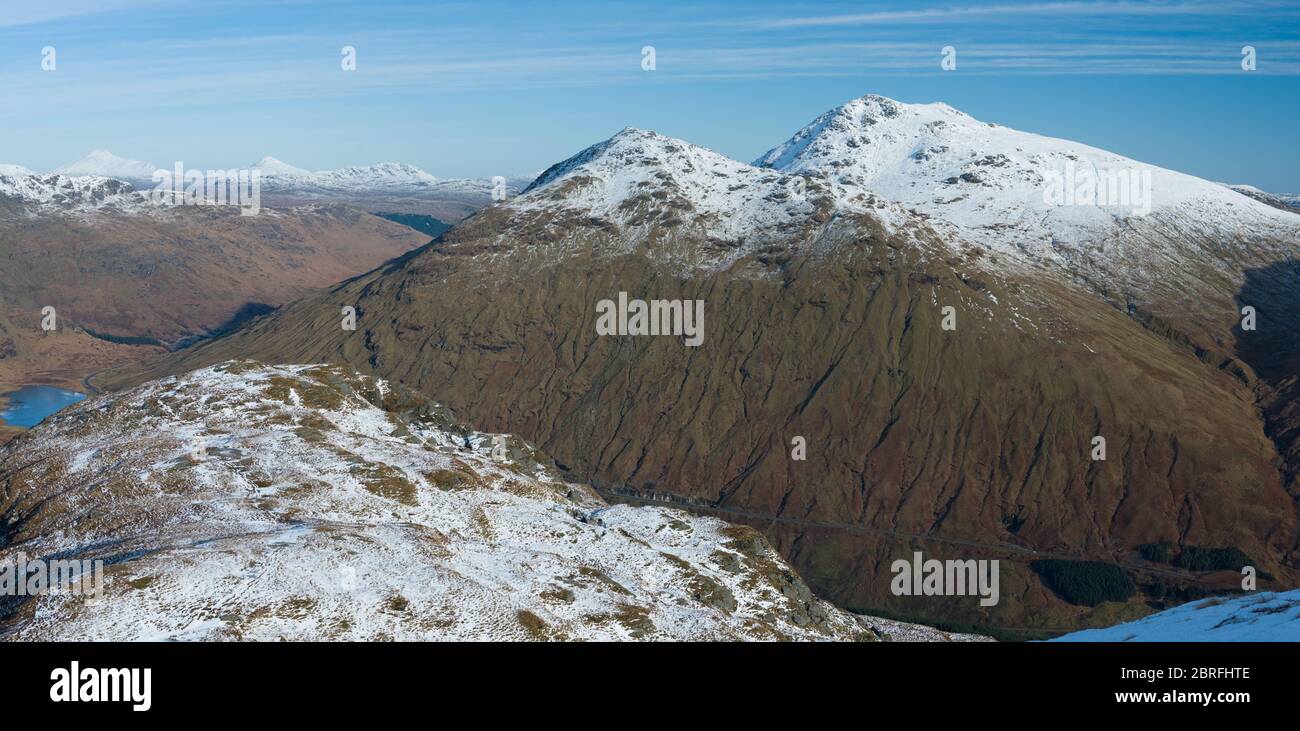 Beinn Luibhean and Beinn Ime from Ben Donich with Ben Lui, Ben Oss and ...