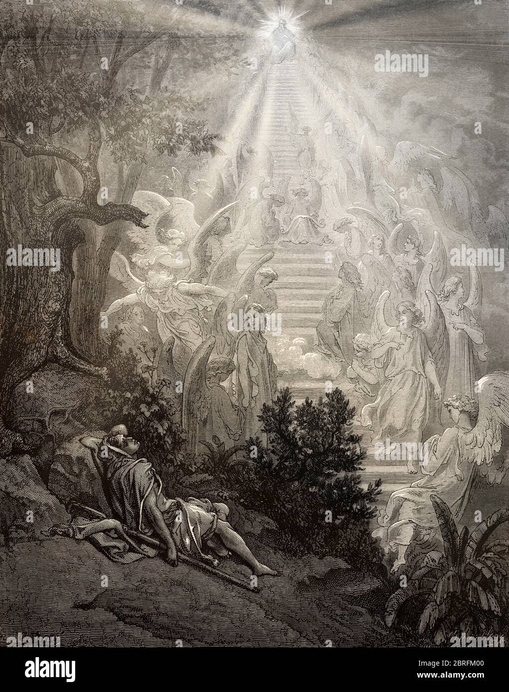 Jacob's Dream, Old Testament, by Gustave Doré, 1863 Stock Photo - Alamy