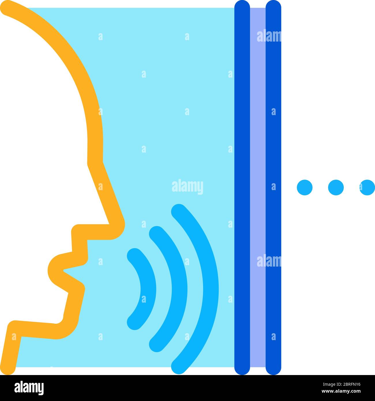 sound coming from person icon vector outline illustration Stock Vector ...
