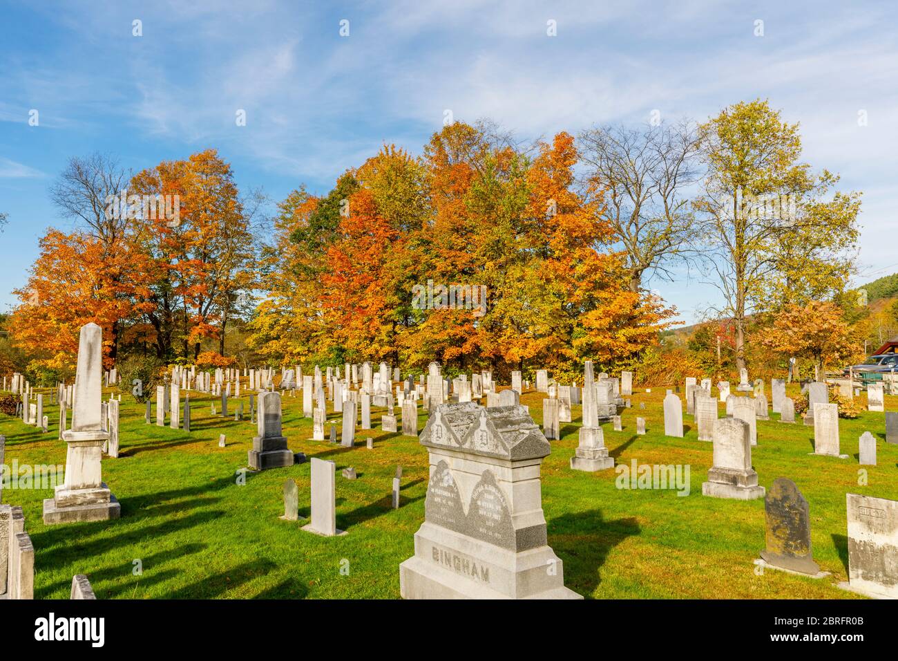 View of the Old Yard Center Cemetery behind the famous Stowe Community ...