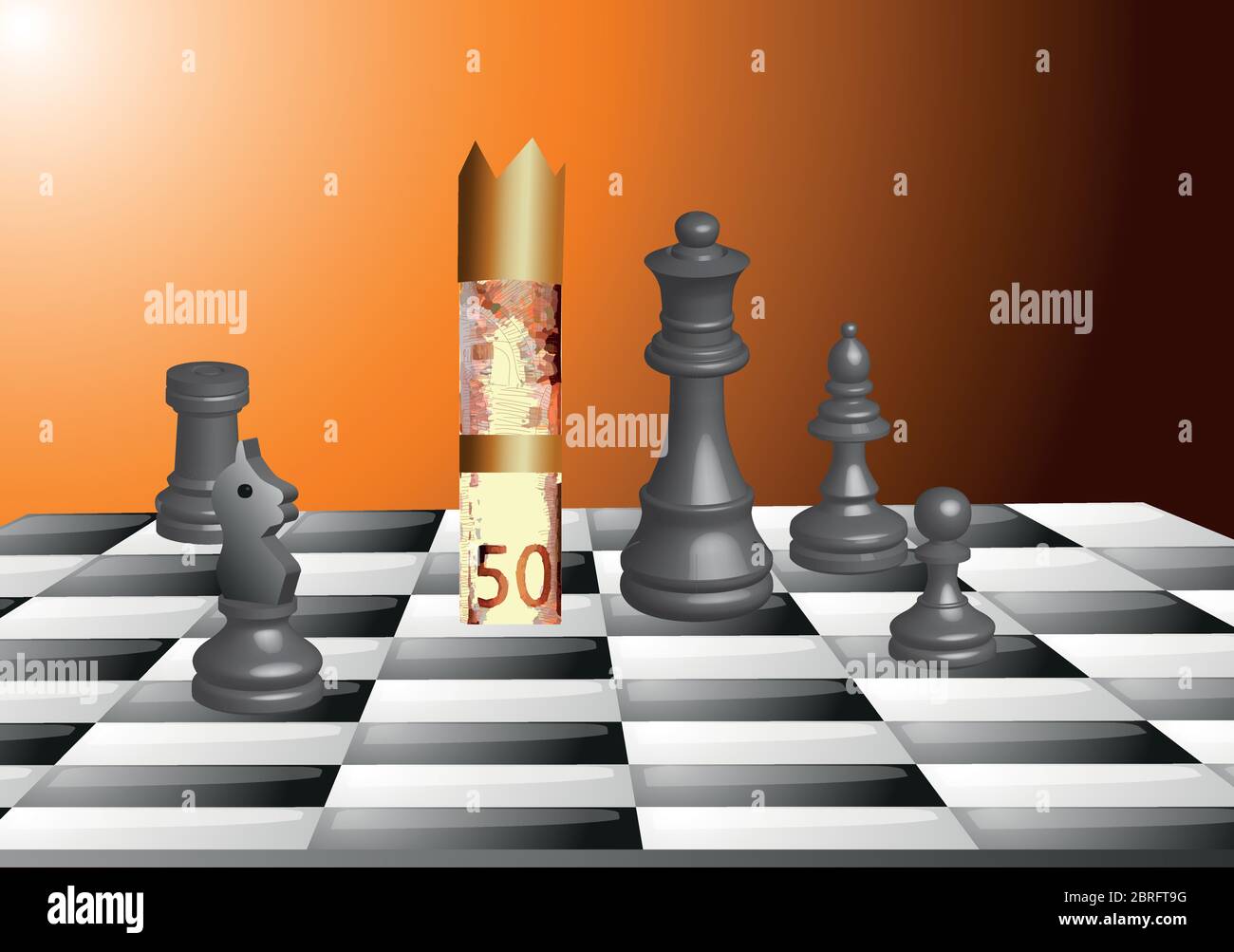 Think in black white Stock Vector Images - Alamy