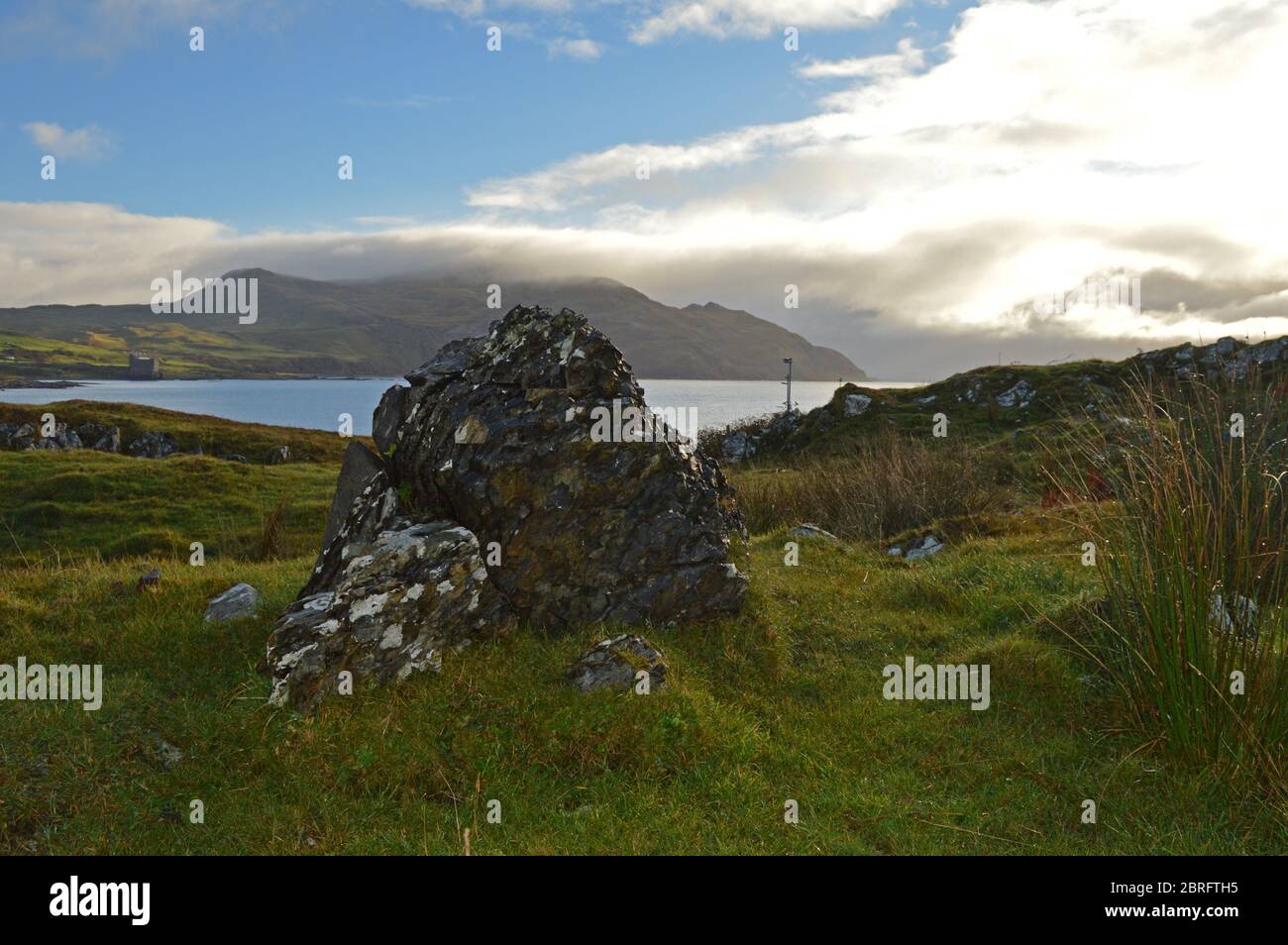 Ben Hiant and Ardnamurchan coastline at Kilchoan, Scotland Stock Photo ...