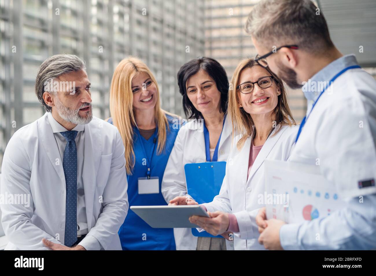 Group of doctors on conference, medical team discussing issues Stock ...
