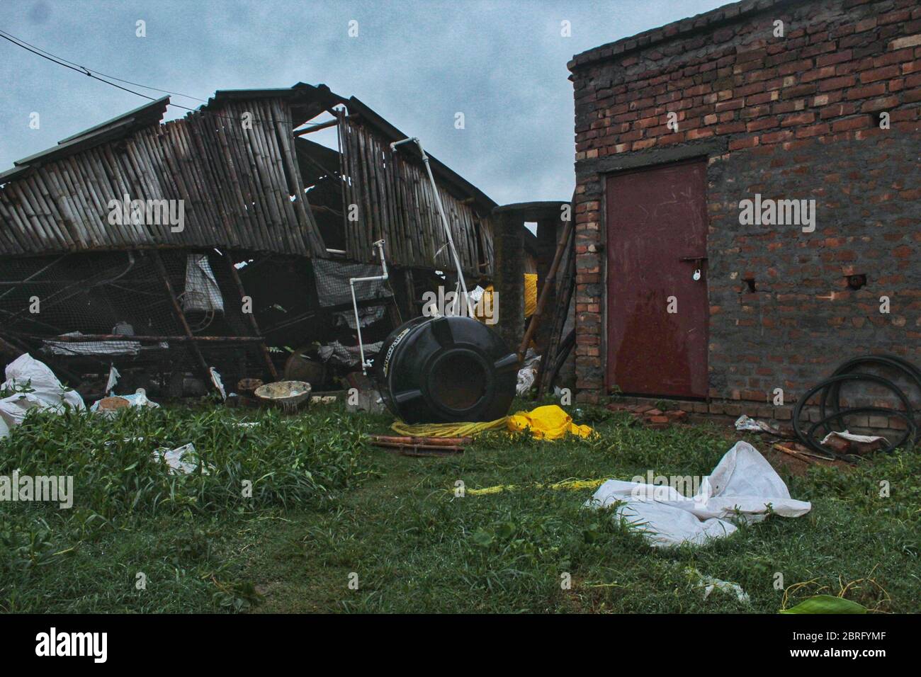 Many trees, poultry farms and houses have collapsed and the current ...