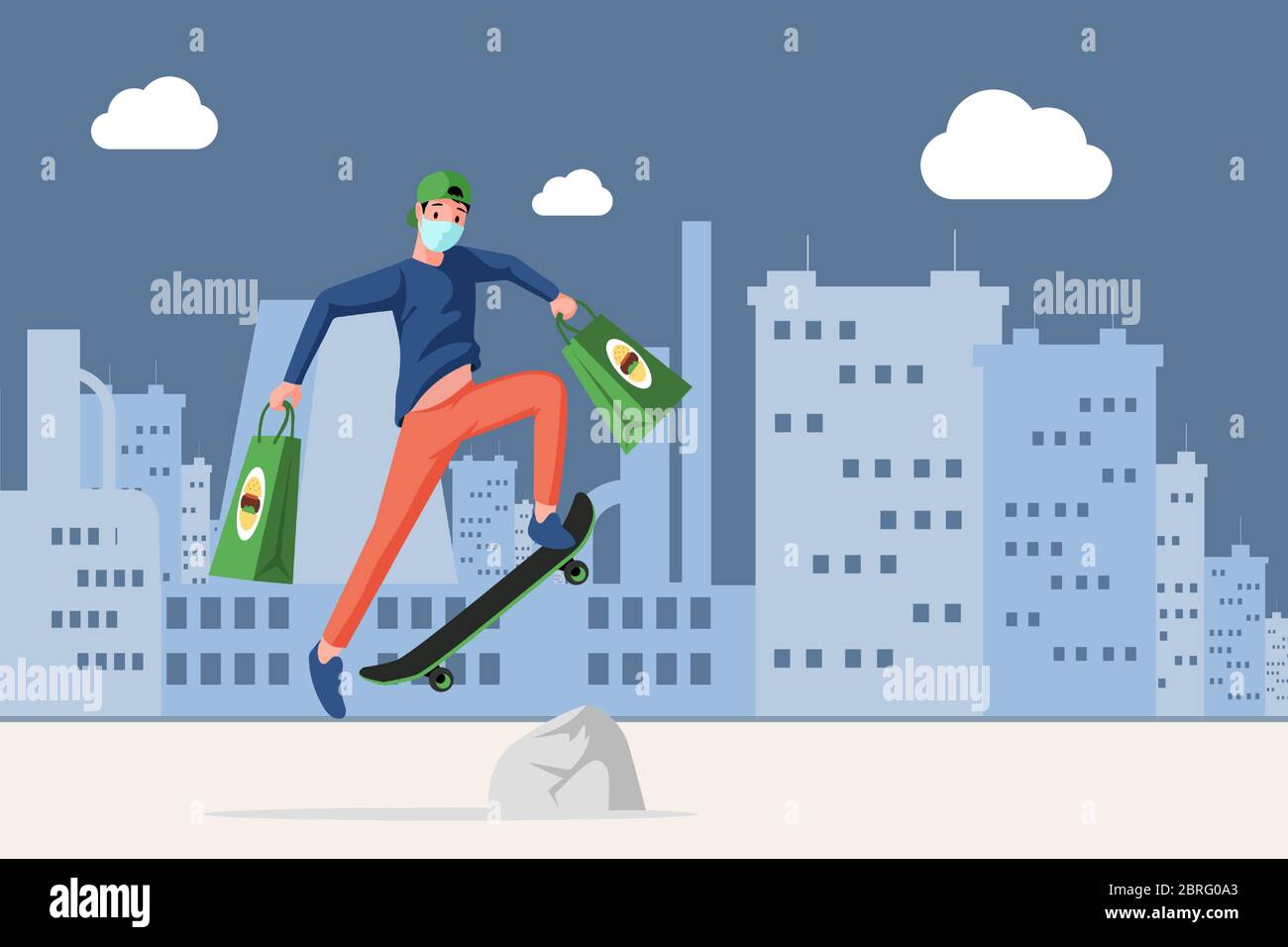 Young volunteer man holding Stock Vector Images - Alamy