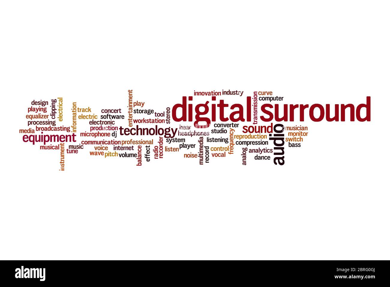 Digital surround cloud concept on white background Stock Photo - Alamy