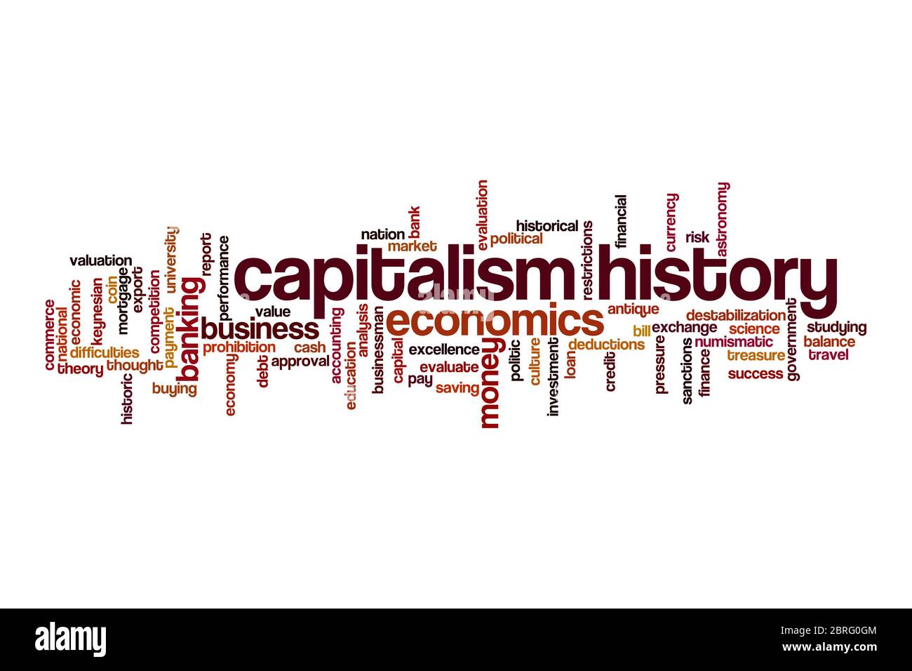 Capitalism history concept on white background Stock Photo - Alamy