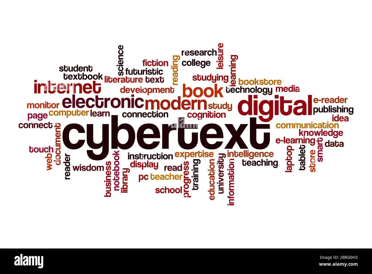 Cybertext cloud concept on white background Stock Photo - Alamy