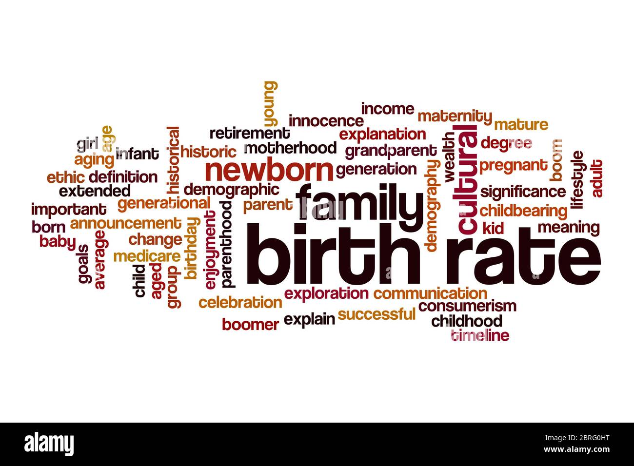 Birth rate concept on white background Stock Photo - Alamy