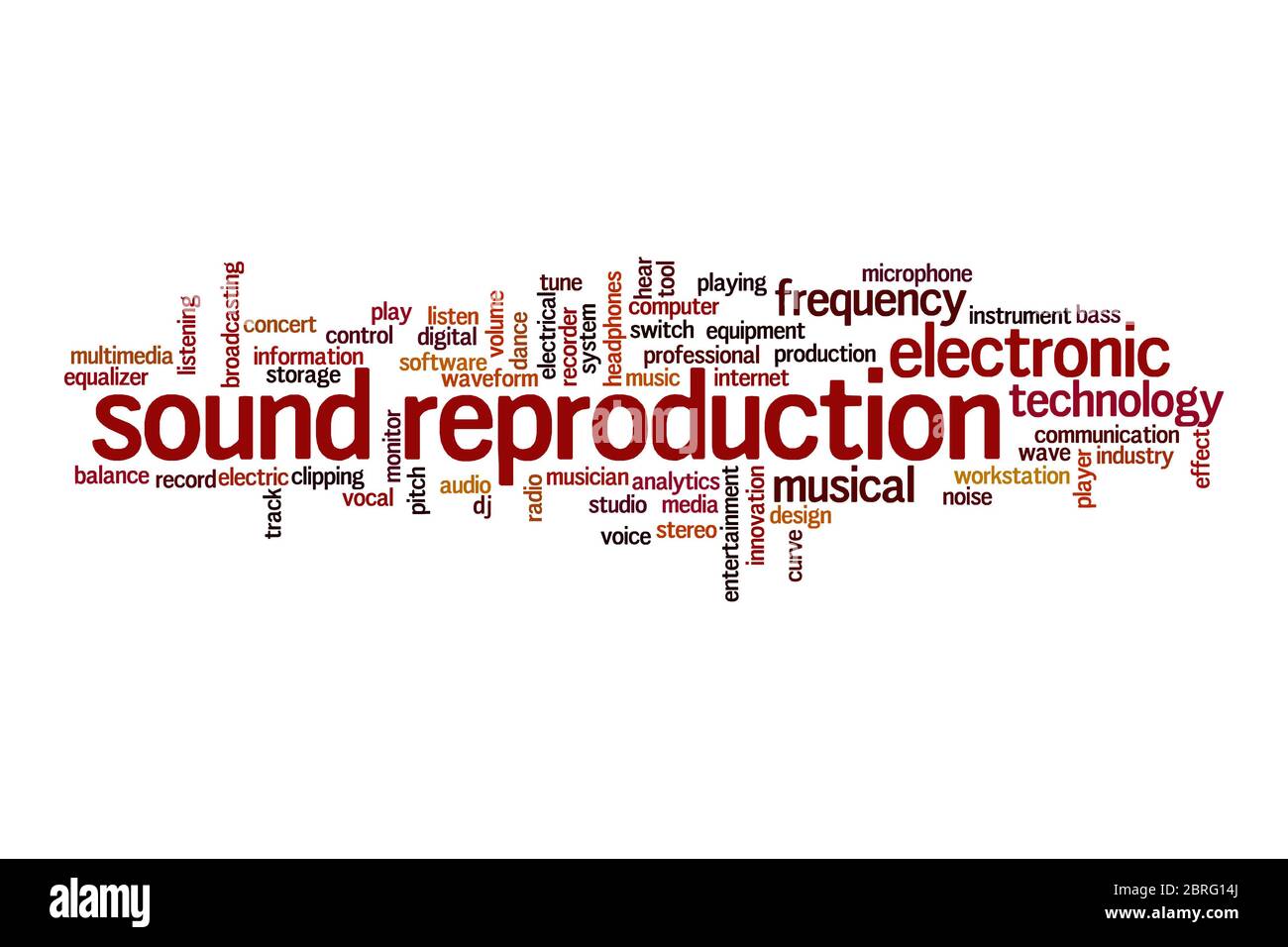 Sound reproduction cloud concept on white background Stock Photo - Alamy