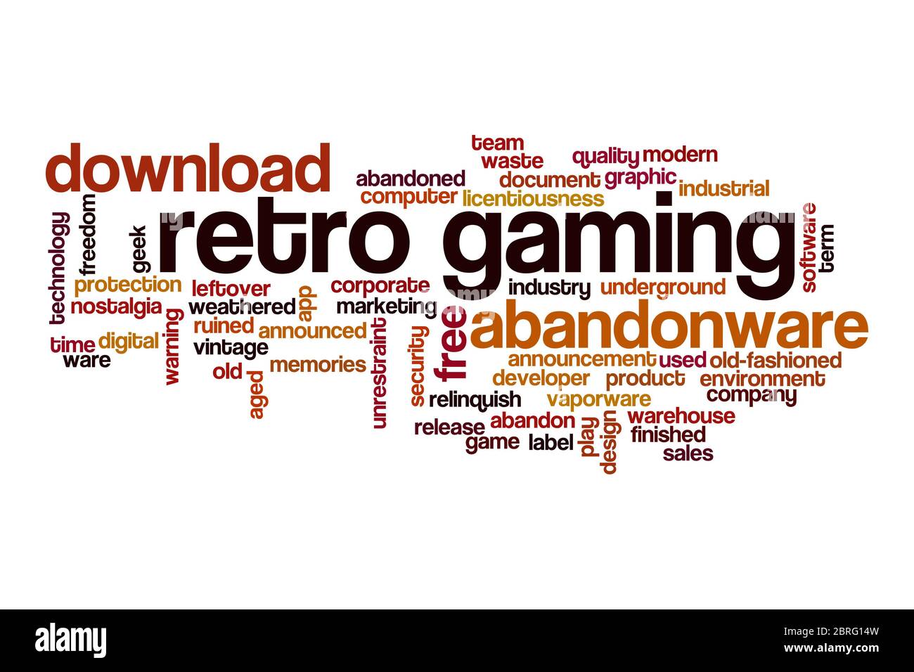 Retro gaming cloud concept on white background Stock Photo - Alamy