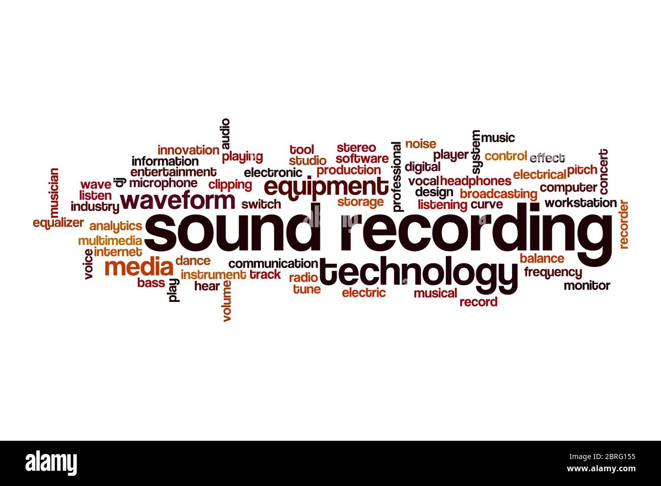 Sound recording cloud concept on white background Stock Photo - Alamy
