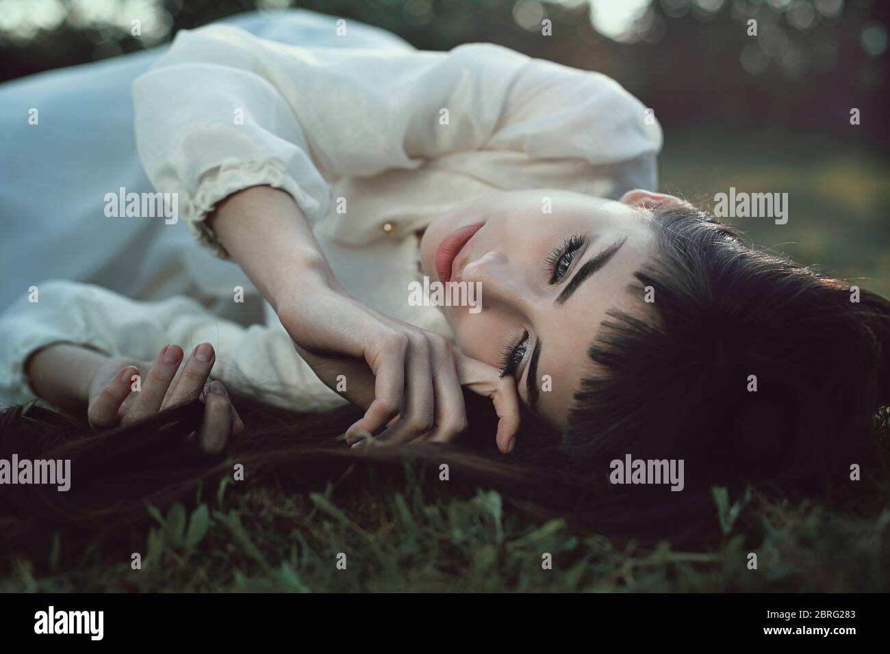 Beautiful sad woman hi-res stock photography and images - Alamy