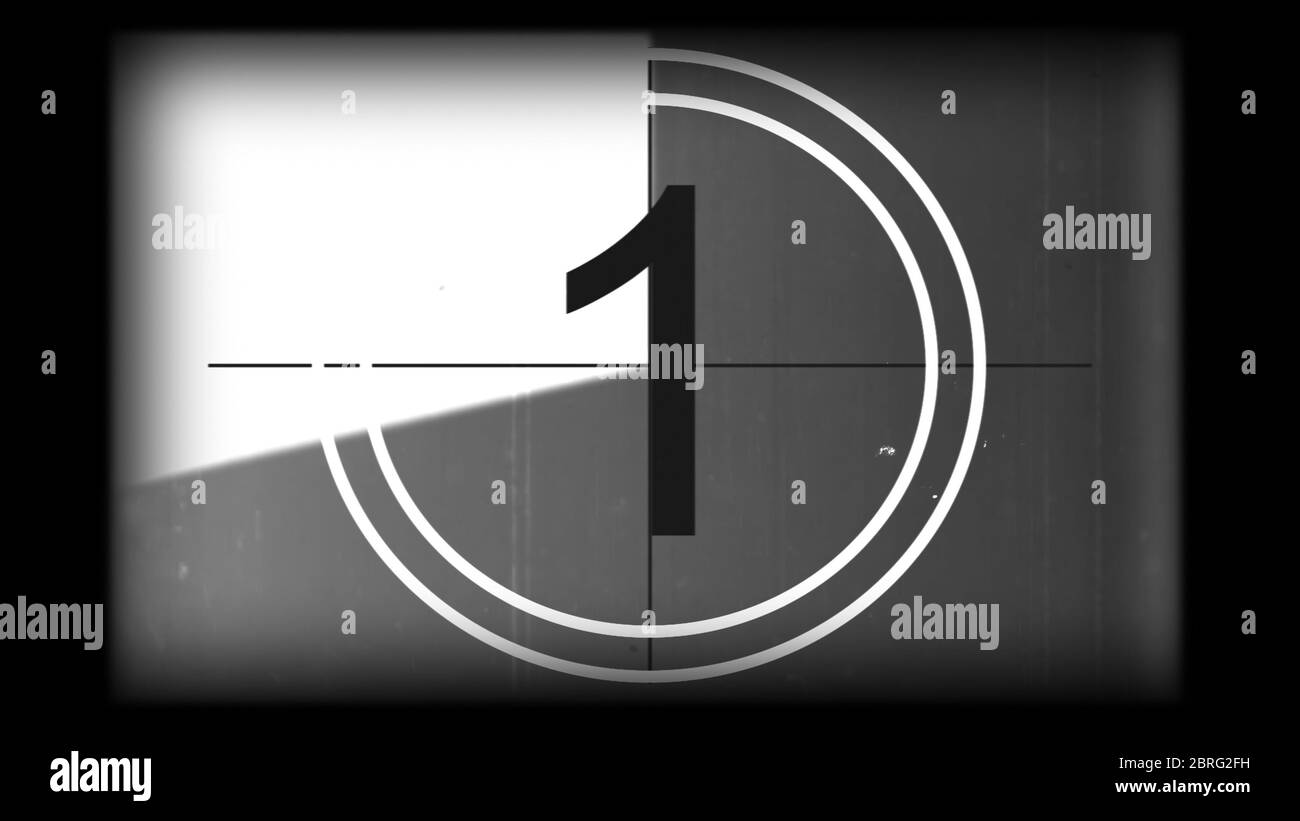 Film countdown clock Black and White Stock Photos & Images - Alamy