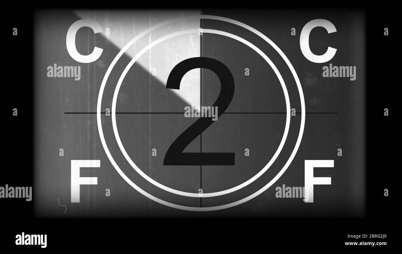 Film countdown clock Black and White Stock Photos & Images - Alamy