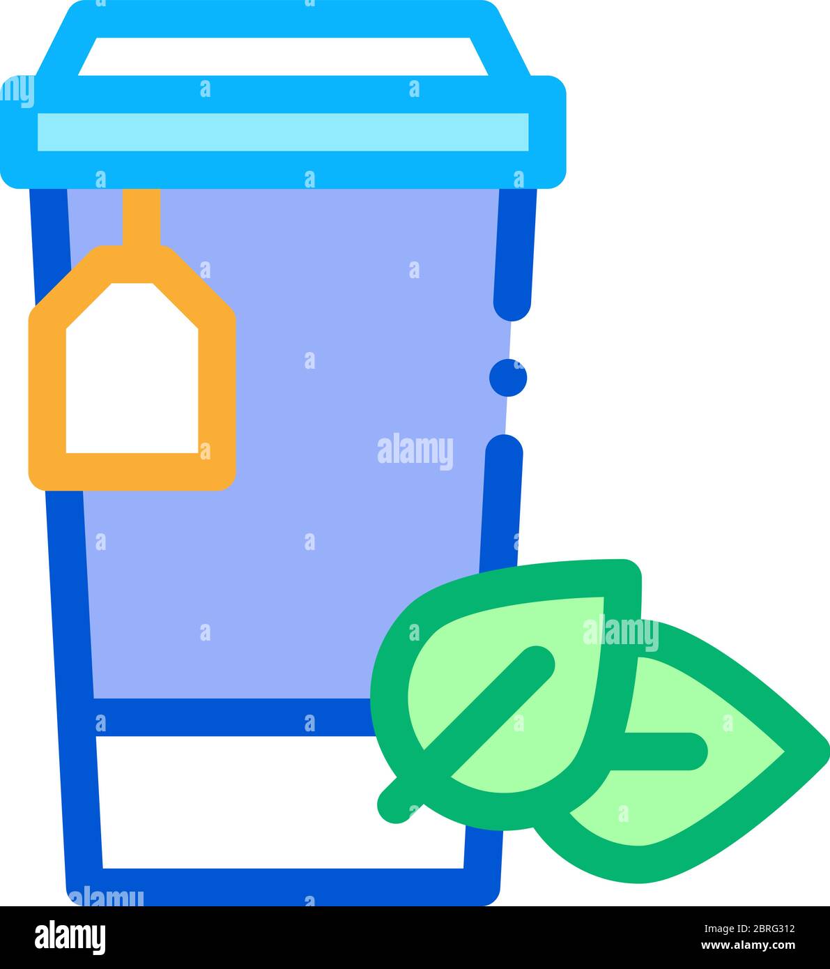 paper cup of tea icon vector outline illustration Stock Vector Image ...