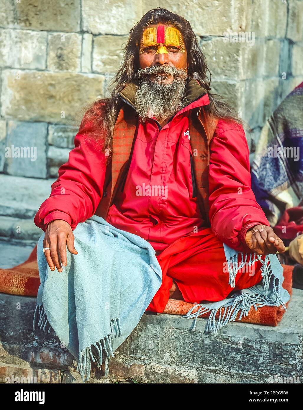 Kathmandu, Colourful Brahmin-Chetris Hindu Holy men at Pashuputinath ...