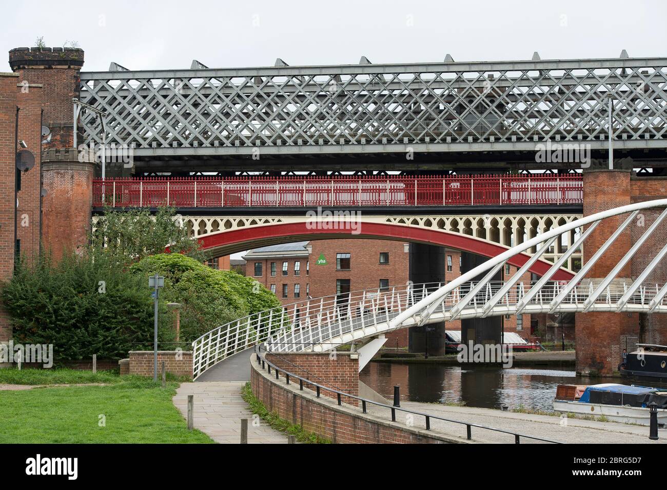 Victorian railway viaducts of the Castlefield Viaduct over the ...