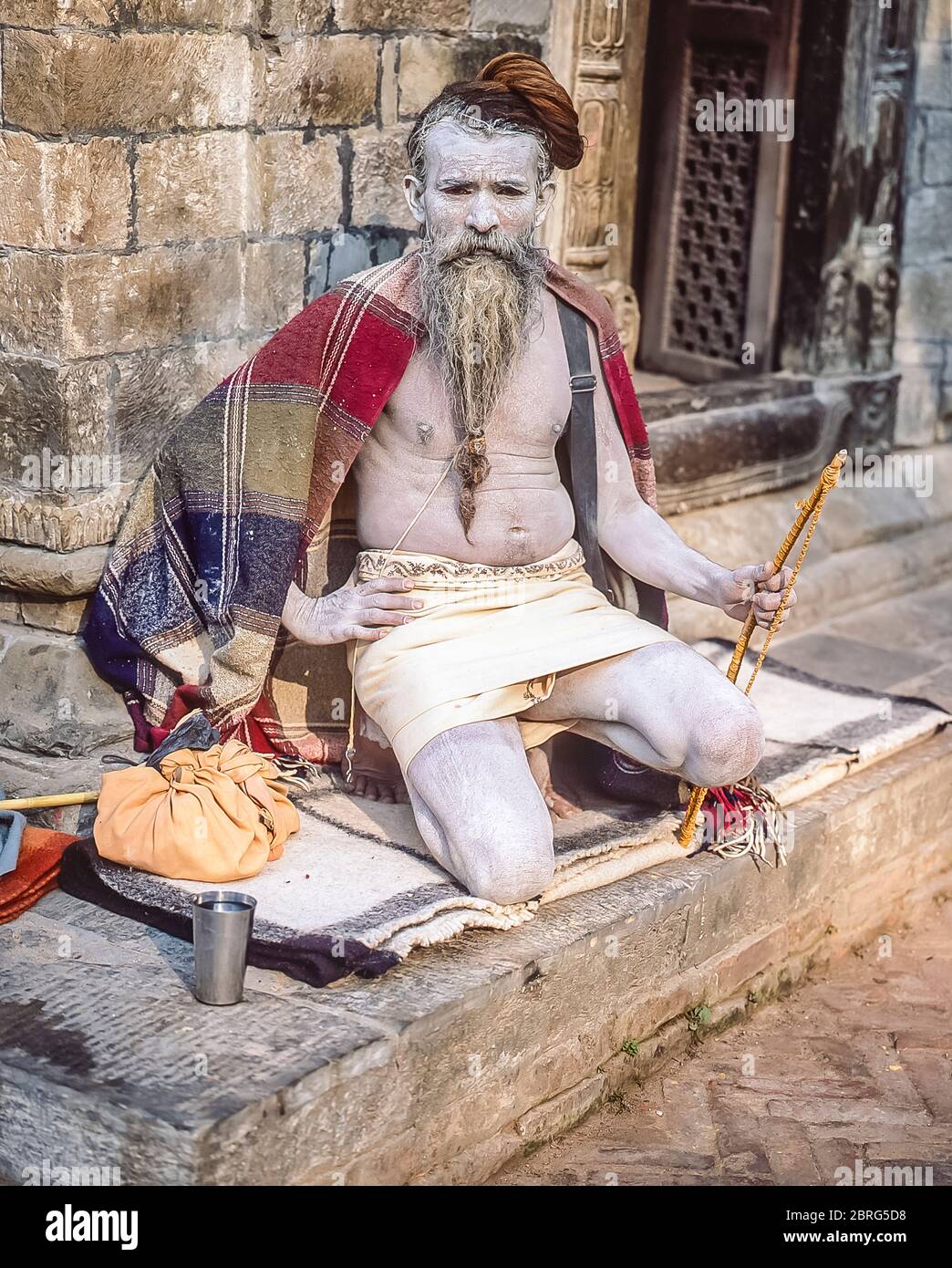 Kathmandu, Colourful Brahmin-Chetris Hindu Holy men at Pashuputinath ...