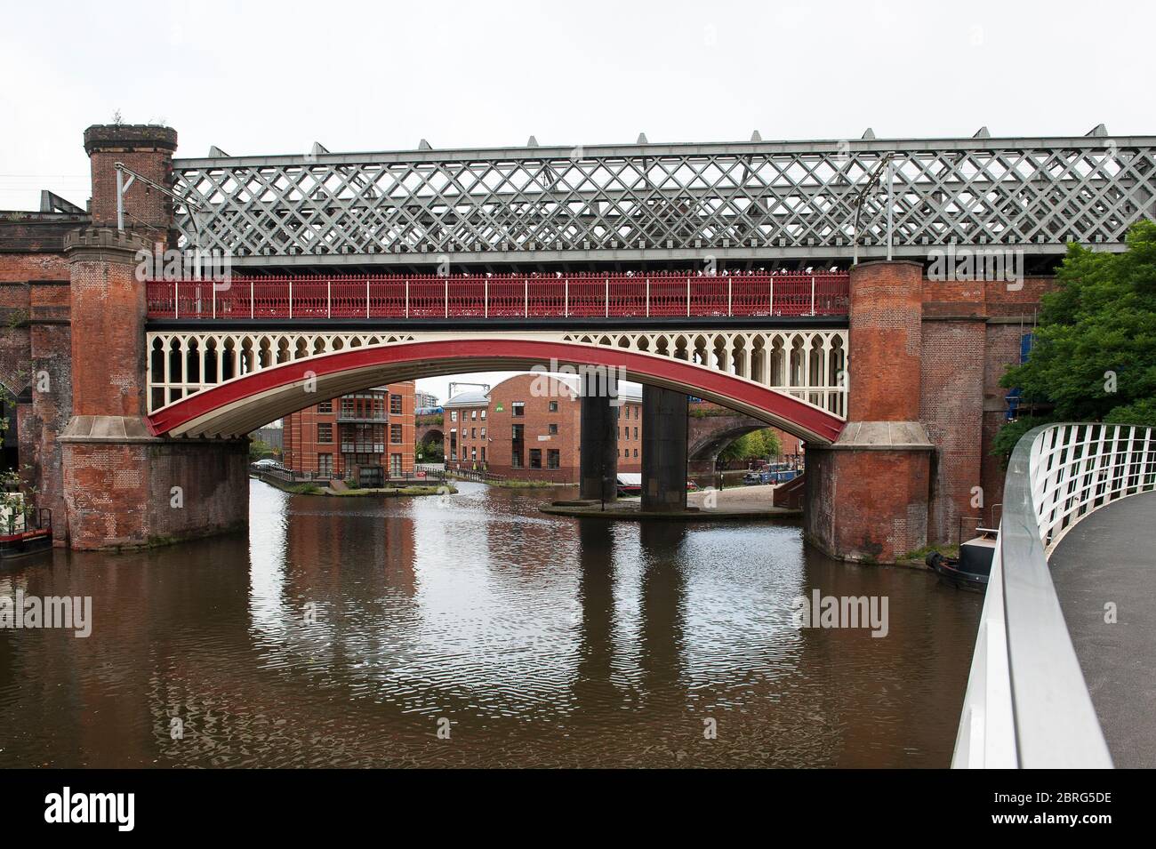 Victorian railway viaducts of the Castlefield Viaduct over the ...