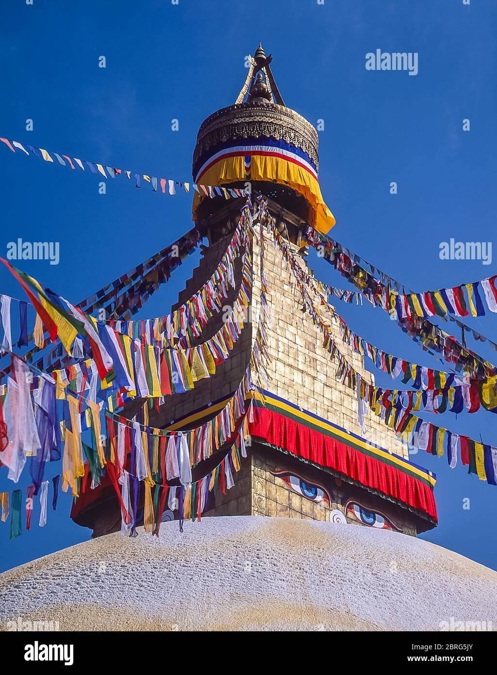 Kathmandu, Bodhnath. Colourful scenes at the world famous Budhnath ...