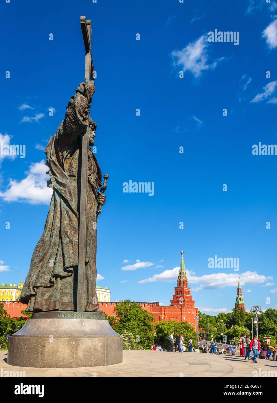 Moscow – May 19, 2019: Monument to Holy Prince Vladimir the Great by ...
