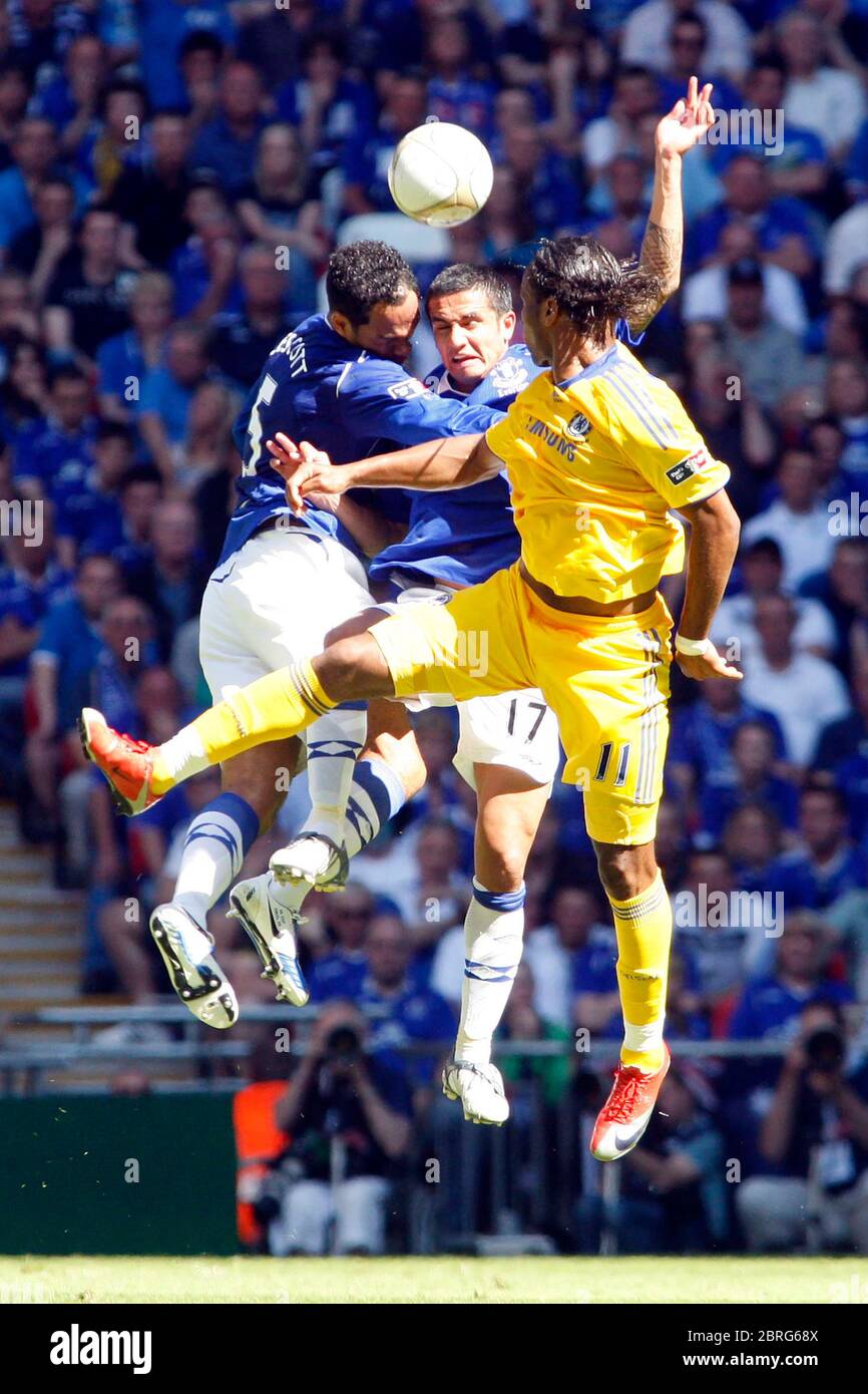 LONDON, UK MAY 30: Joleon Lescott (Everton) and Tim Cahill (Everton ...