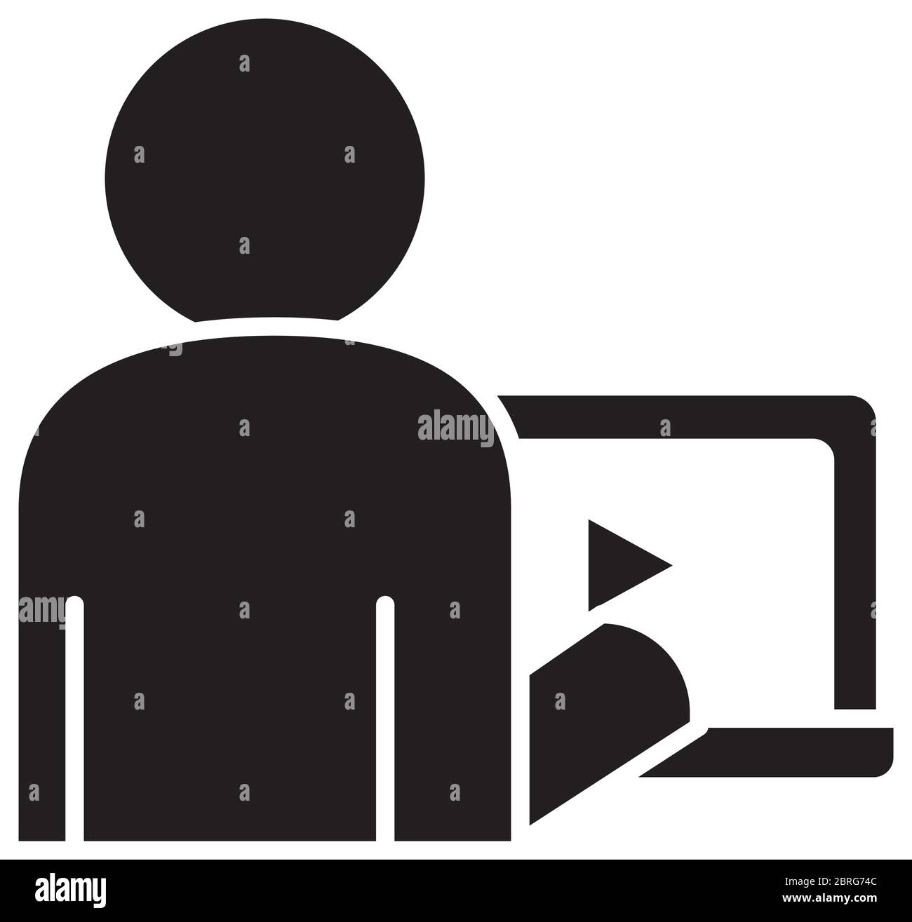 online learning concept, avatar person with laptop computer learning ...