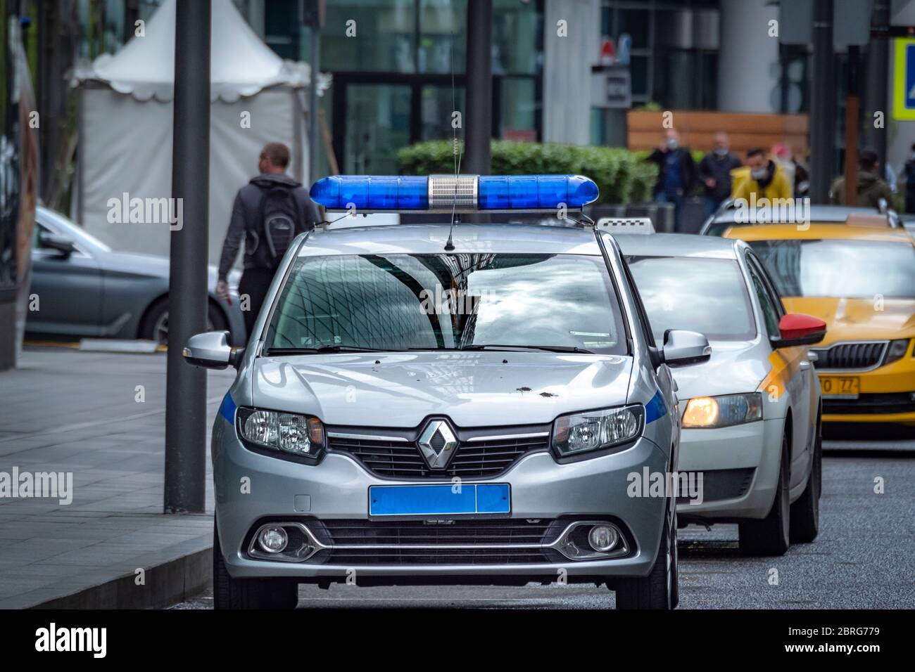 Russian police car in moscow hi-res stock photography and images - Alamy