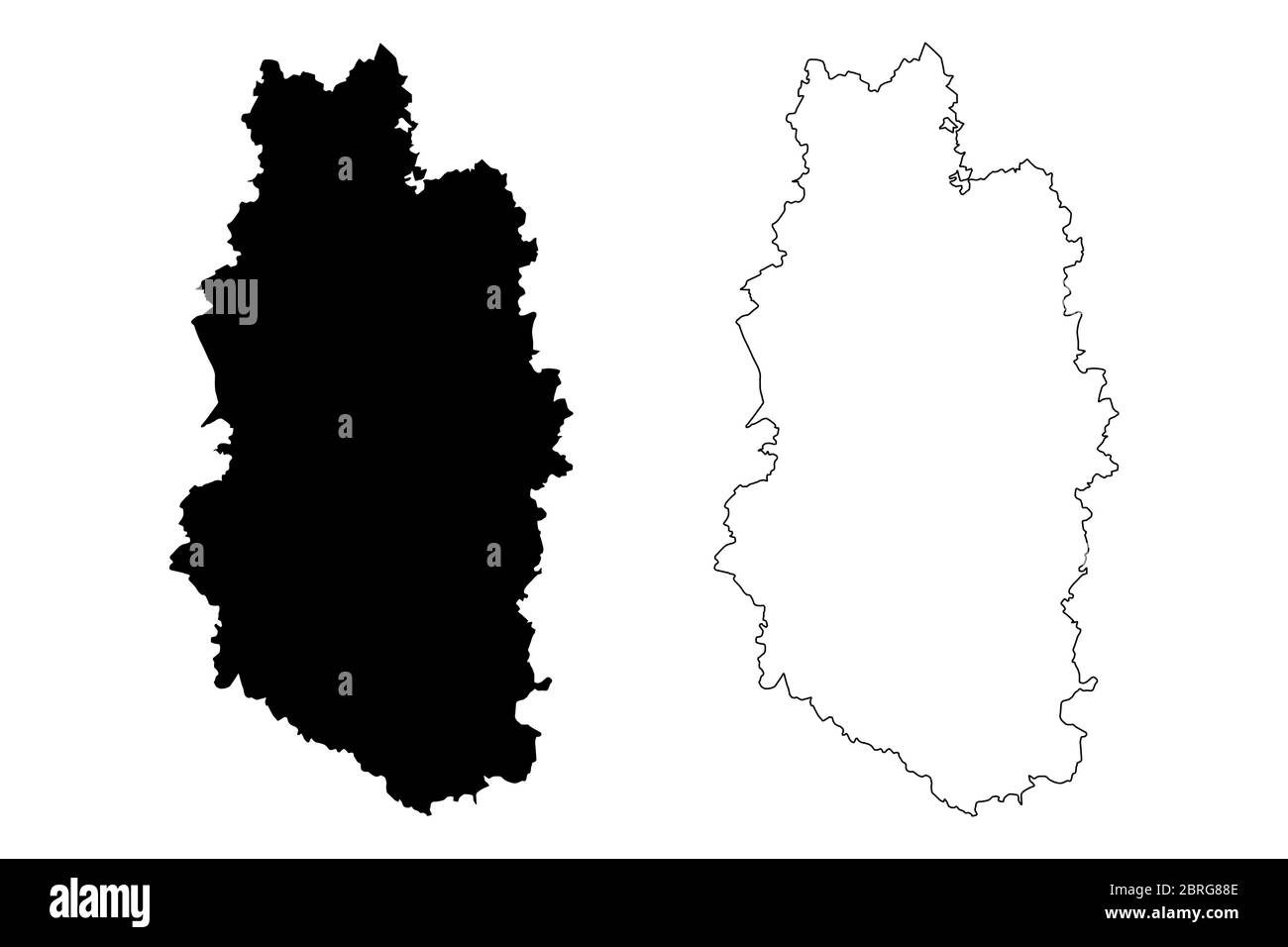 Meuse Department (France, French Republic, Grand Est region) map vector ...