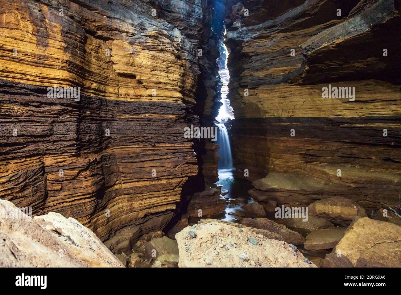 Waterfall inside cave near Pokhara city in Nepal Stock Photo - Alamy