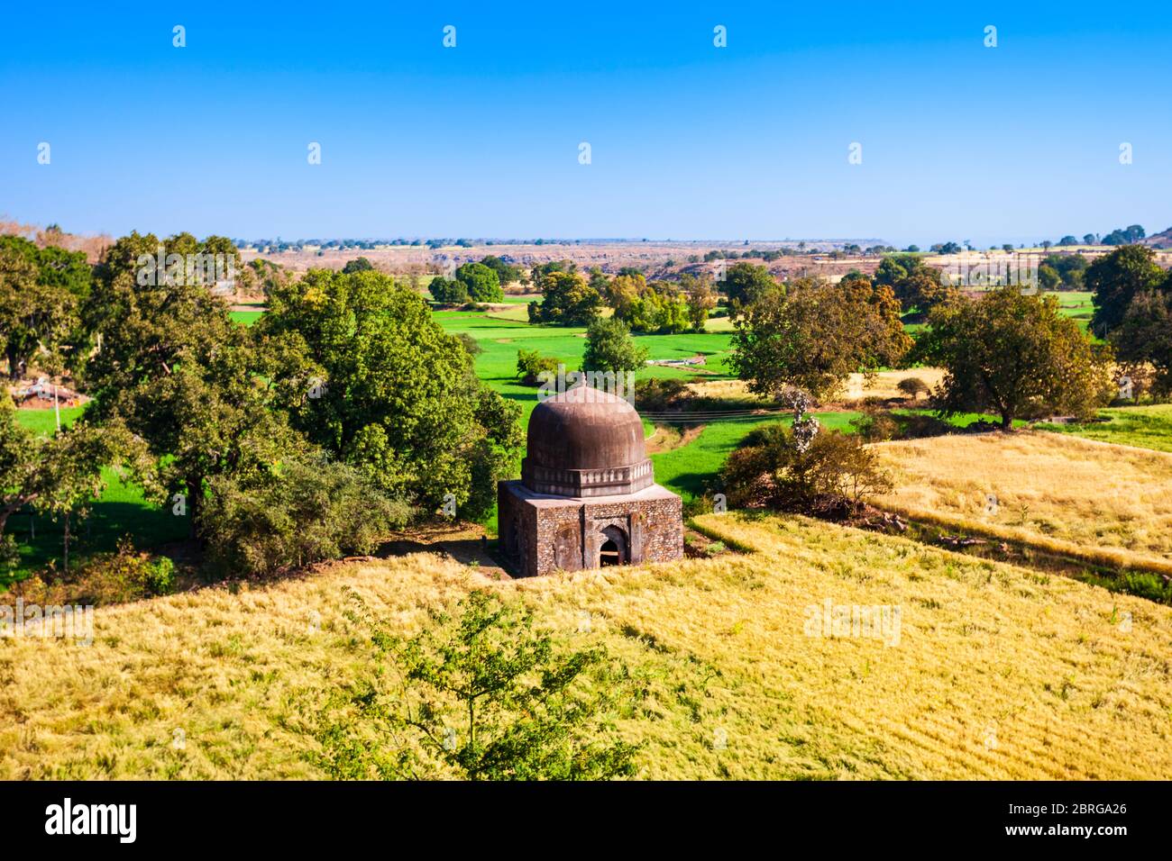 Royal enclave ruins in Mandu ancient city in Madhya Pradesh state of ...