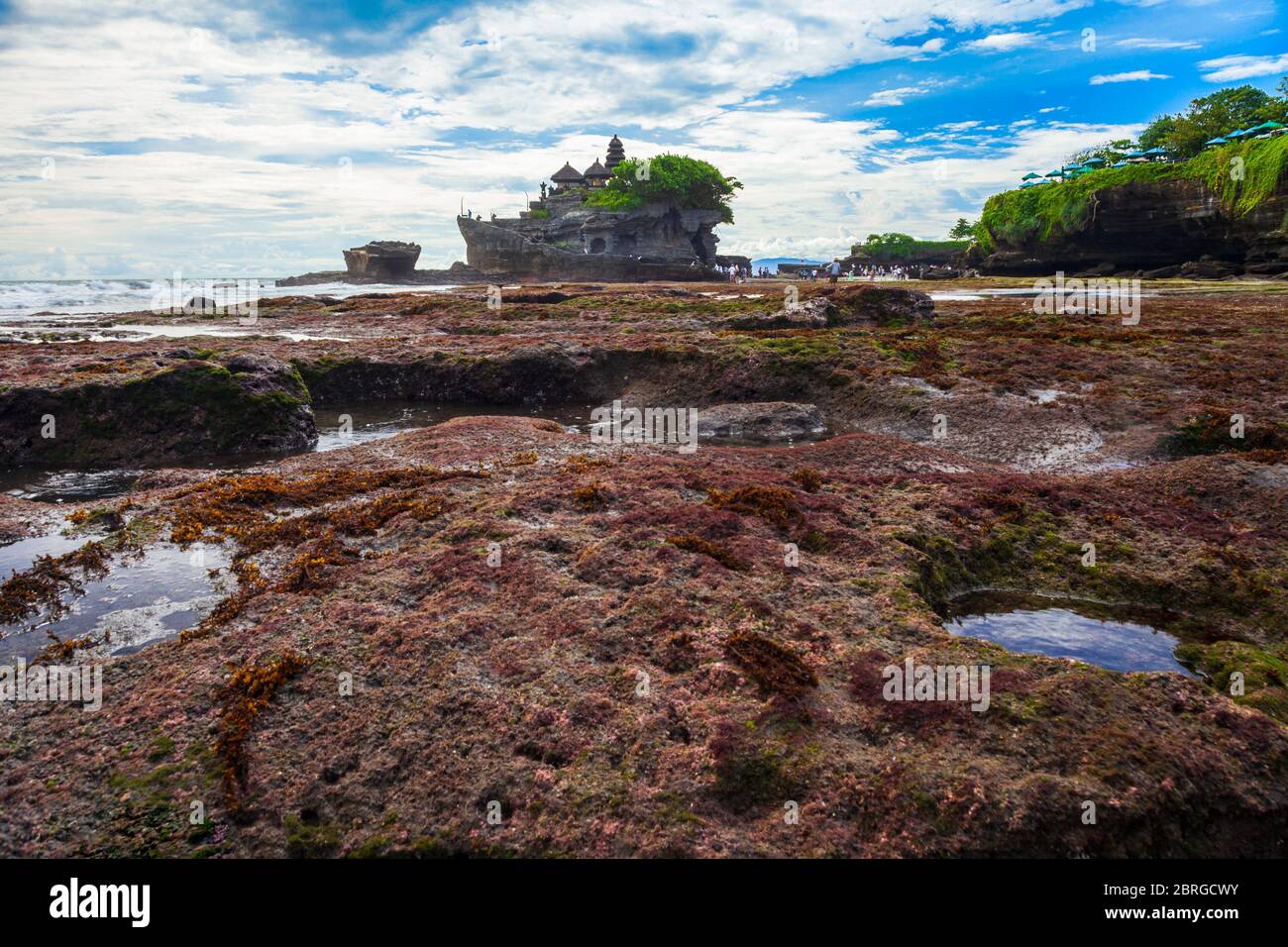 Pura Tanah Lot Temple and rock formation in Bali island in Indonesia ...