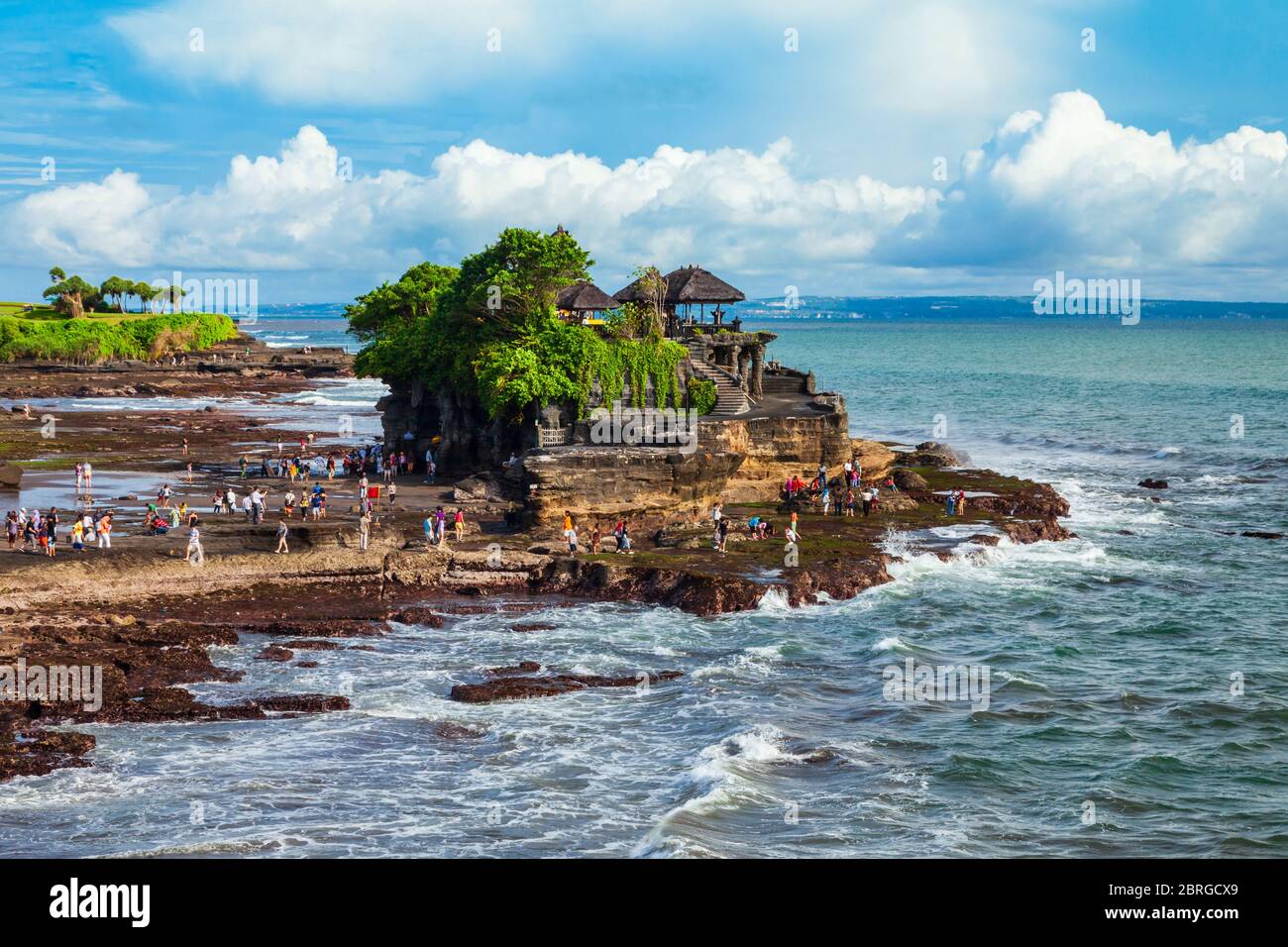 Pura Tanah Lot Temple and rock formation in Bali island in Indonesia ...